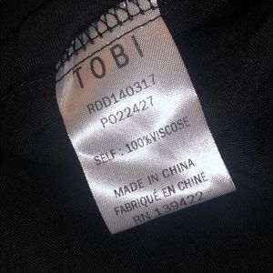 Tobi | Dresses | Nwt Tobi Lbd Black Mini Dress Medium Cutout | Poshmark